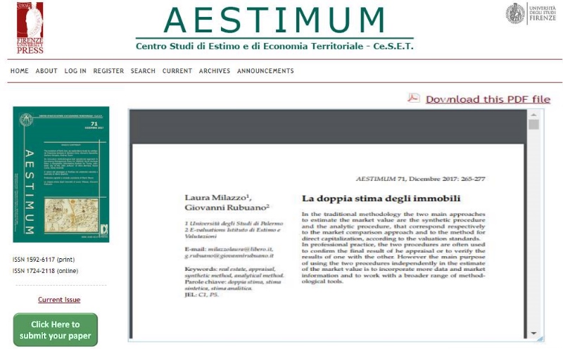 perCorsi di Estimo - La doppia stima degli immobili